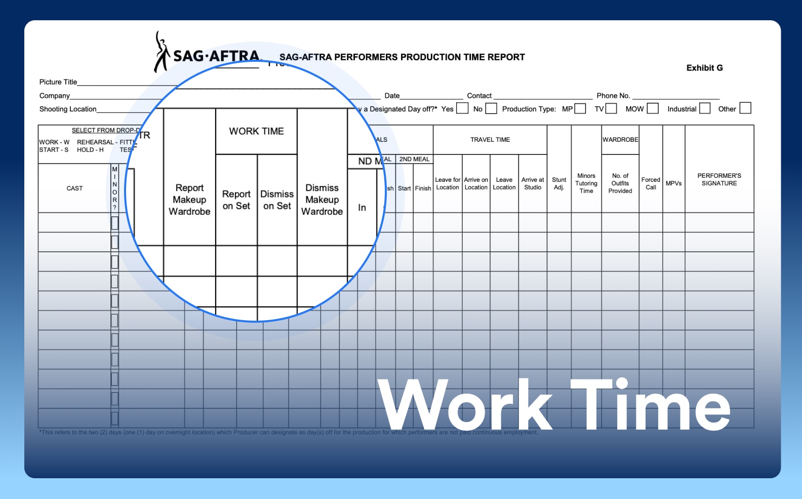 How to Fill Out the SAG Exhibit G Form | Wrapbook
